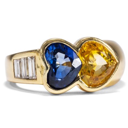 Blue sapphire heart ring store