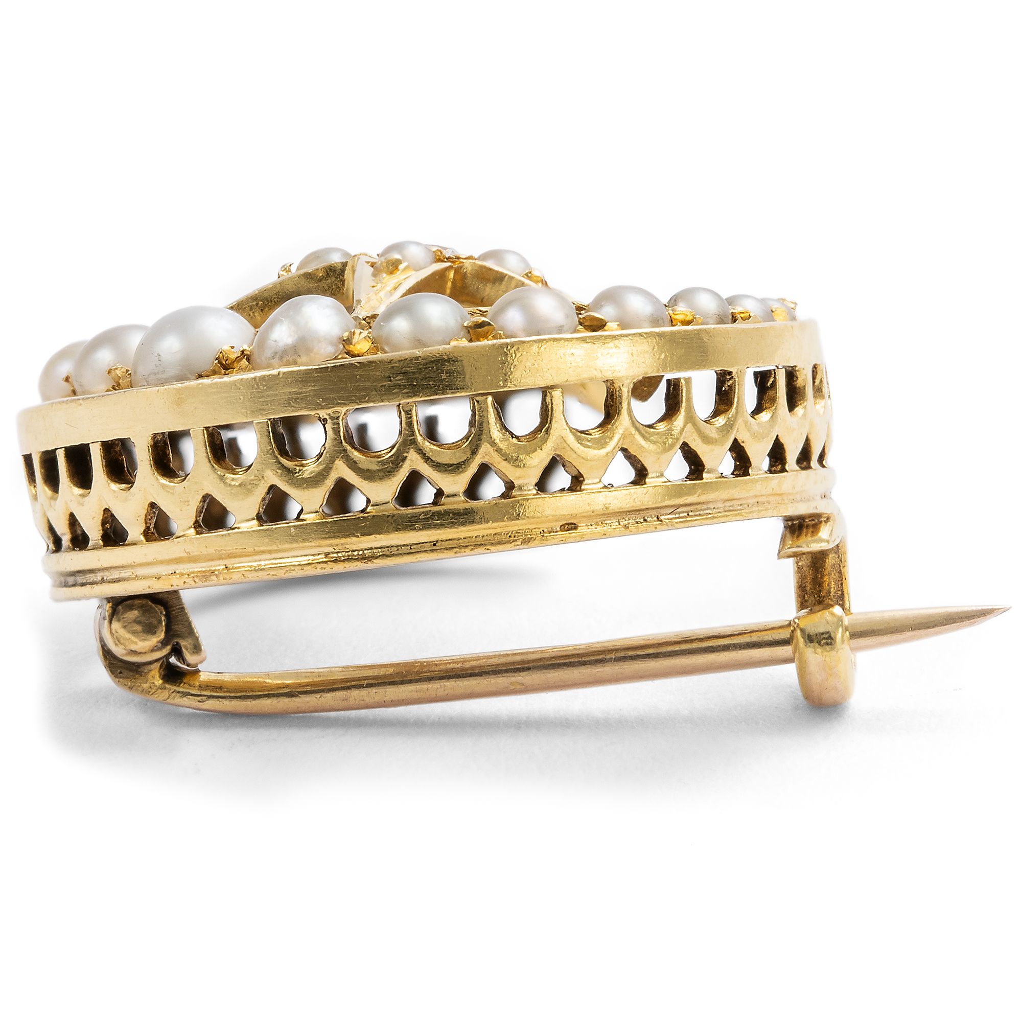 Wie aus 1001 Nacht • Himmlische Brosche mit Sichelmond & Stern aus ...